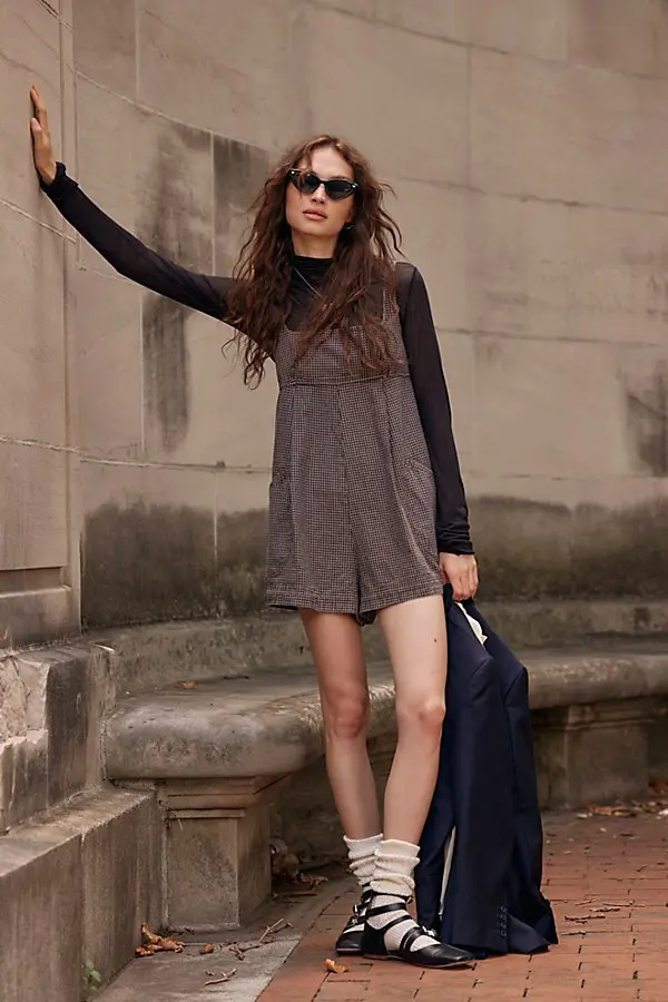 Free People Billie Romper - Otter Overdye | Editorialist